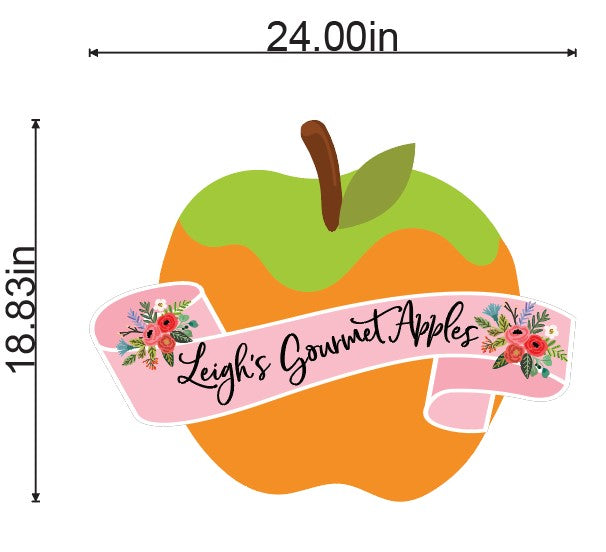 24-in wide custom shape exterior double sided sign (Leigh) – Crafted 3D ...