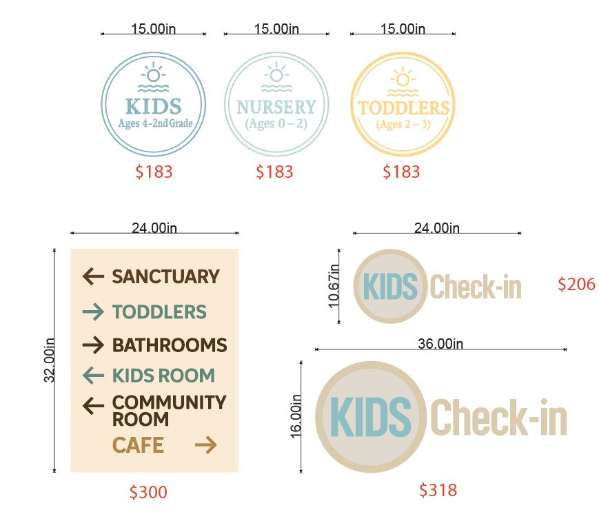 Multiple interior signs (Nicki) – Crafted 3D Signs