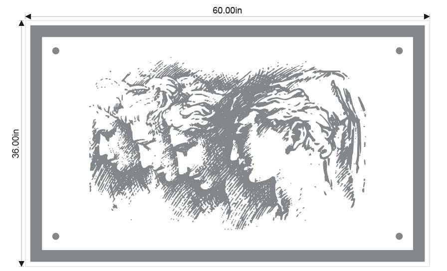 36x60-in engraved acrylic art (Amanda) – Crafted 3D Signs