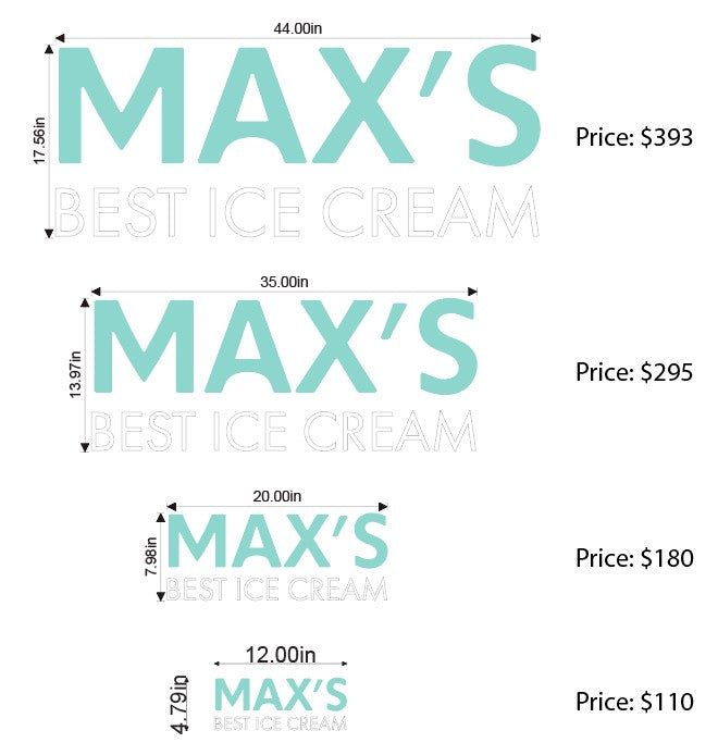 (4) 1/4" acrylic exterior signs directly attached to backboard (Angela ...